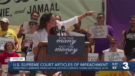 Rep Ocasio Cortez Files Articles Of Impeachment Against Supreme Court