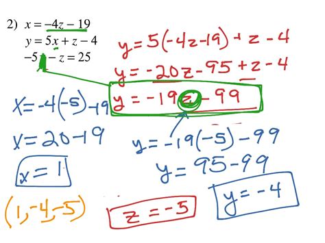 Systems Of Equations 3 Variables 2 On Worksheet Math Algebra Showme