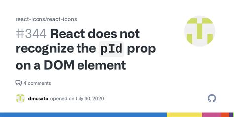 react does not recognize the `pid` prop on a dom element · issue 344