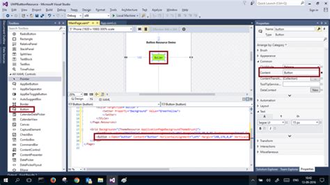 how to create and use user defined resource to button control in uwp
