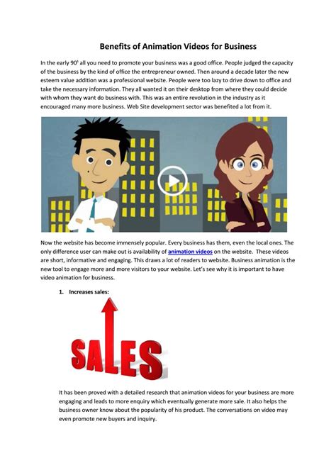 Benefits Of Animation Videos For Business By Catriona Collins Issuu