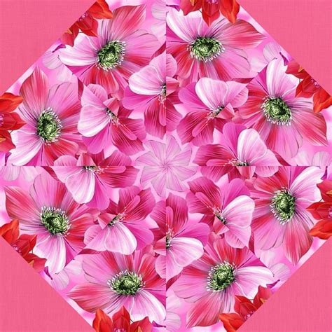 Pink Bouquet Kaleidoscope Kit Pre Cut Kaleidoscope Quilting