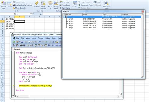 how to paste a whole array without looping through it in vba stack