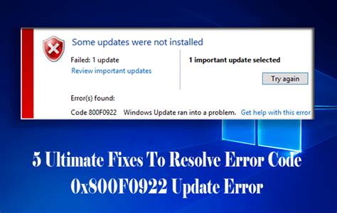 how to fix update error 0x800f0922 in windows 10 howtoedge vrogue