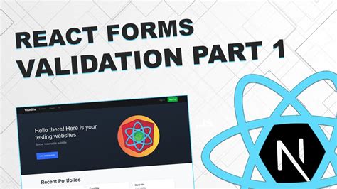 form validation with next js react part 1 youtube