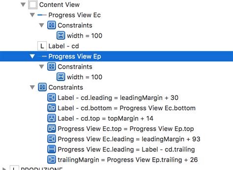 ios missing constraints for progess view between