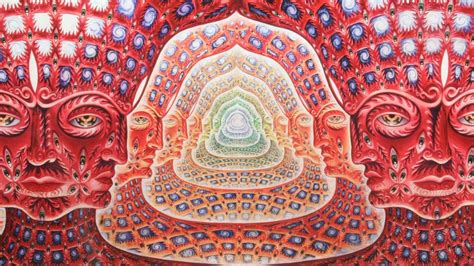 Tool Psychedelic Artwork Alex Grey Faces Panoramic Wallpaper 33326