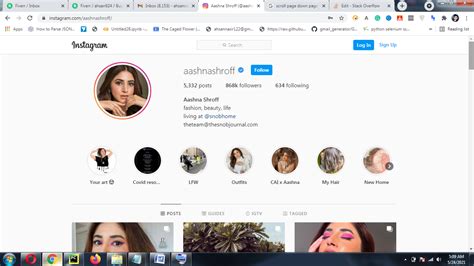 scroll instagram page again and again using loop python