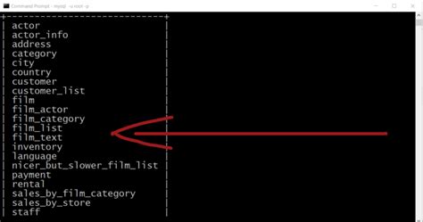 working with mysql command line