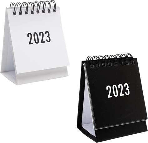 2 Pack Small Desk Calendar 2022 2023 4x3 Mini Desktop