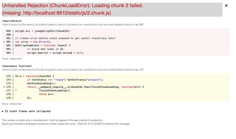 [solved] argh safari chunkloaderror get help and help others