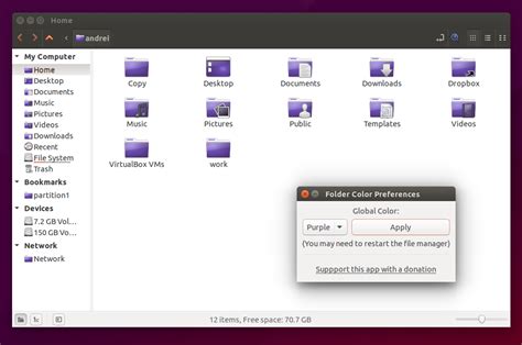 nautilus nemo and caja extension `folder color` sees new release ~ web