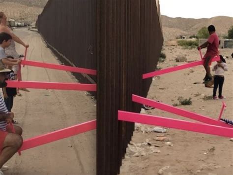 Seesaw Installation On The Us Mexico Border Brings People From Both