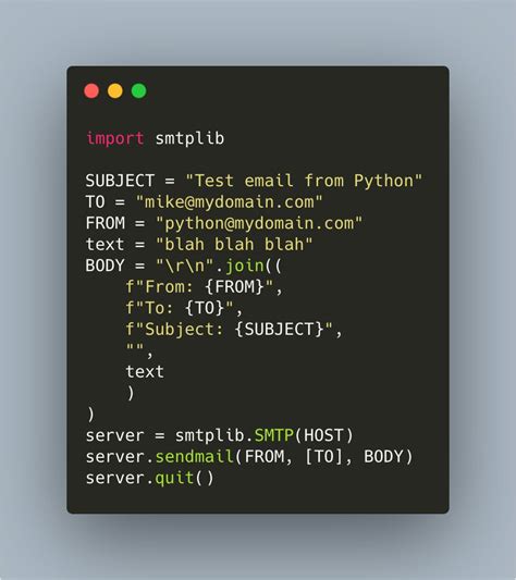 mike driscoll on twitter need to send an email with python use the