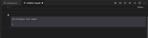 python vs code editing ipynb file how to collapse