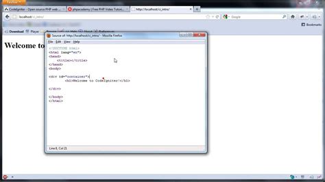 codeigniter tutorials introduction to codeigniter views part 4 11 youtube