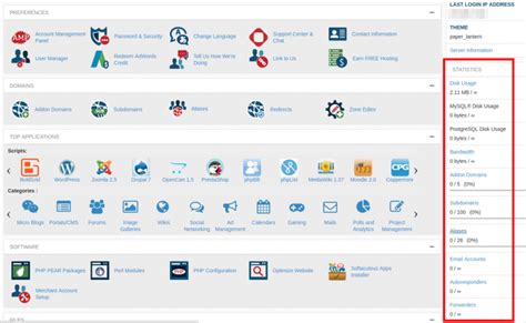 how to view cpanel statistics inmotion hosting support center