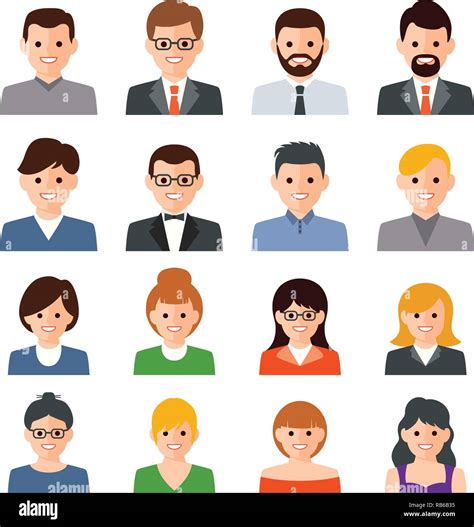 Vector Set Of People Icons Business Person Flat Illustration Man And