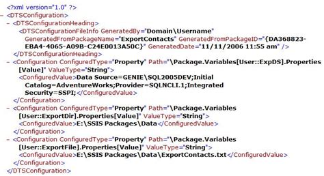 simple steps to creating ssis package configuration file sqlservercentral
