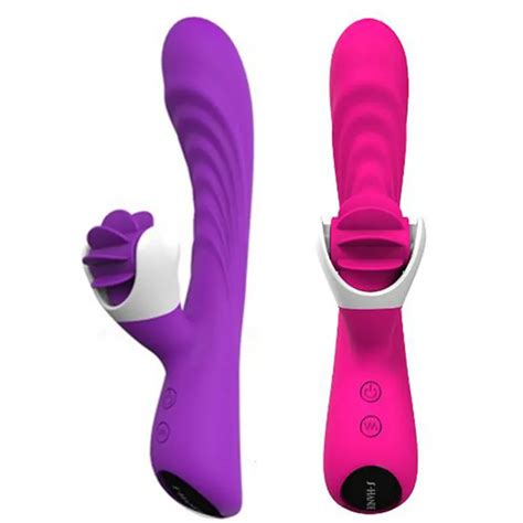 Female Masturbation Toys Tongue Rotating Licking Vibrators Silicone