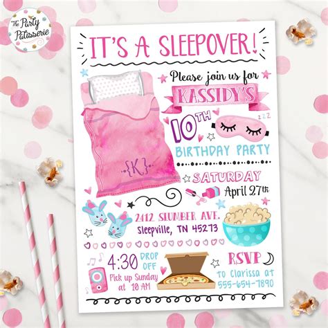 Printable Sleepover Invitations