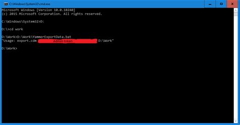 batch file yammer data export using windows code