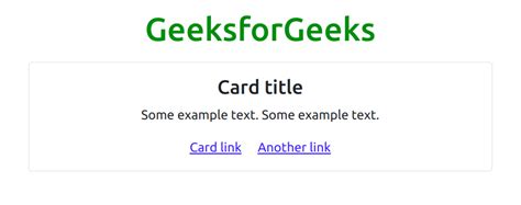 bootstrap 5 card geeksforgeeks
