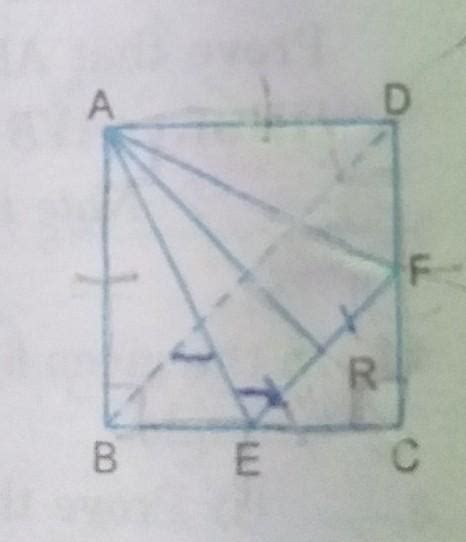 In The Given Figure Abcd Is A Square Ef Bd And R Is Themid Point