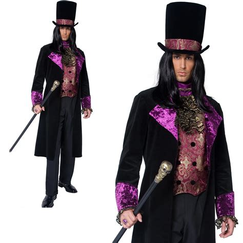 Adult Mens Count Vampire Costume Deluxe Dracula Halloween Fancy Dress