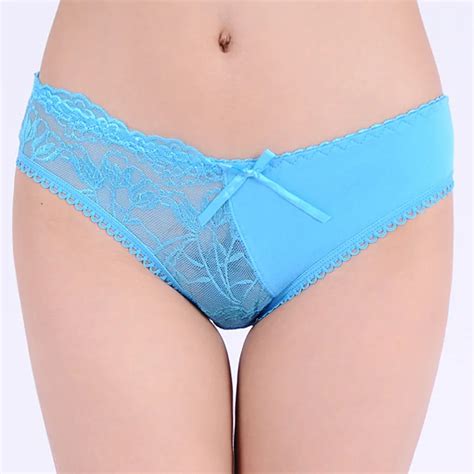 2015 Sexy Brand Women Lace Panties Briefs Female Knikers Half Lace