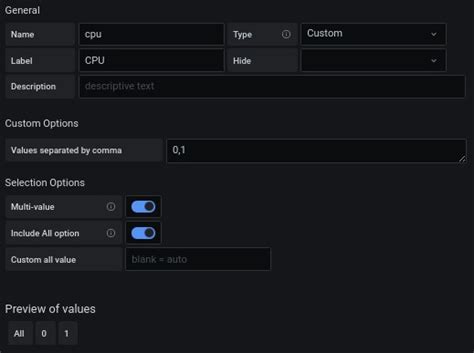 how to add a dropdown menu in grafana stack overflow