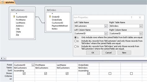 how to use table joins in microsoft access skillforge