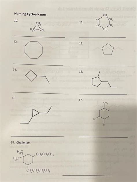 Solved Naming Cycloalkanes 10 11 Ch нс сн Ch Hc Ch Hc Ch