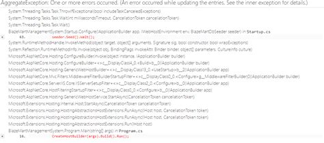 seeding database via middleware pipeline throws an