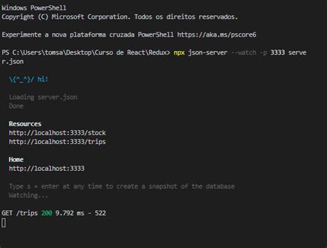 reactjs — json server no se reconoce como un comando
