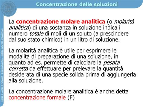 Ppt Calcoli Applicati Alla Chimica Analitica Powerpoint Presentation