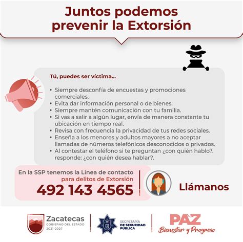 Llama SecretarÍa De Seguridad PÚblica A Prevenir El Delito De ExtorsiÓn