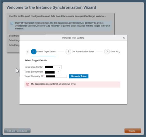 2794444 instance sync tool error an error occurred while retrieving