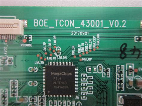 Vizio D43fx F4 T Con Board 4300018049 Boe Tcon 43001 V0 2 Ebay