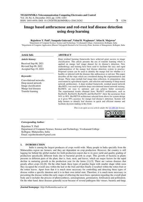 Pdf Image Based Anthracnose And Red Rust Leaf Disease Detection Using