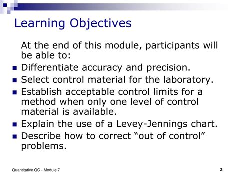 Ppt Process Control Quality Control For Quantitative Tests