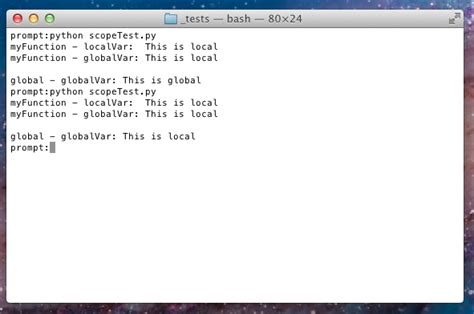 getting started with python variable scope