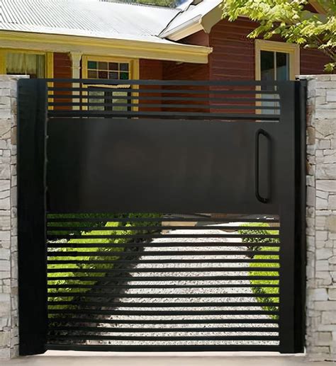 Gorgeous Iron Rod Design Metal Side Walk Gate Custom Fabrication Metal