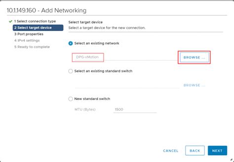 failed to add a vsphere distributed switch vmkernel