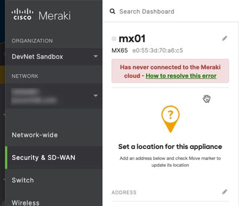 solved devnet meraki sandbox small biz devices are not connected to