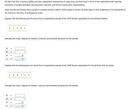 solved the bem sex role inventory bsri provides