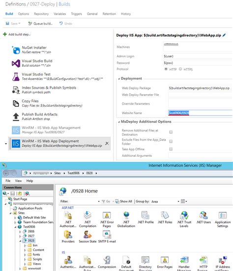 tfs msbuild webdeploy error when deploying to a virtual directory