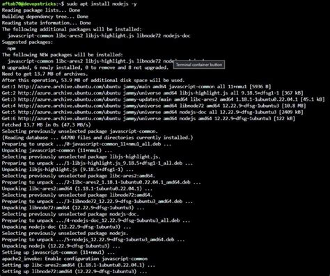 installing nodejs on ubuntu 22 04 lts devops tricks