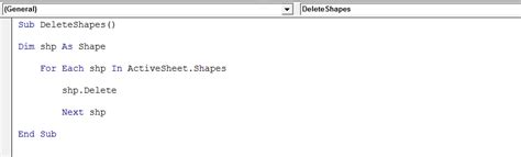 delete all shapes from your excel workbook