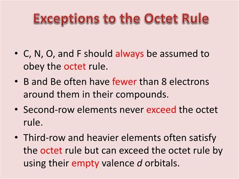 which elements have exceptions to the octet rule mastery wiki